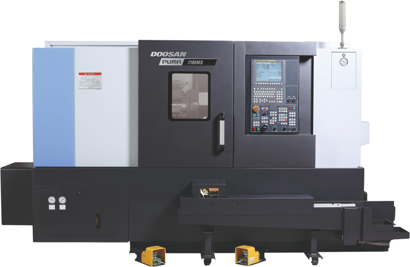Puma 2100MS Horizontal Single Turret Lathe - Mills CNC