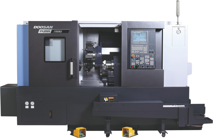 Puma 2100MS Horizontal Single Turret Lathe - Mills CNC
