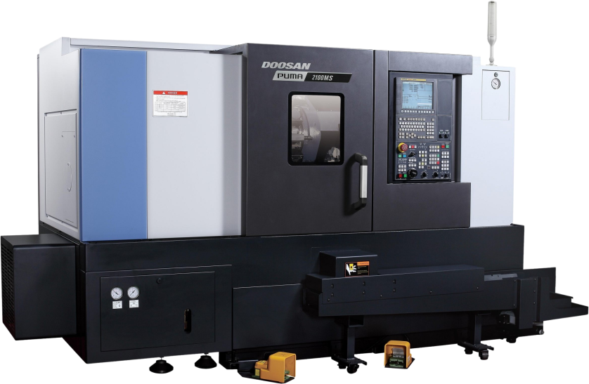 Puma 2100MS Horizontal Single Turret Lathe - Mills CNC