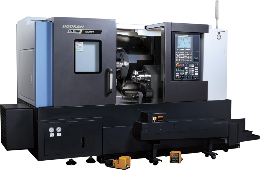 Puma 2100MS Horizontal Single Turret Lathe - Mills CNC