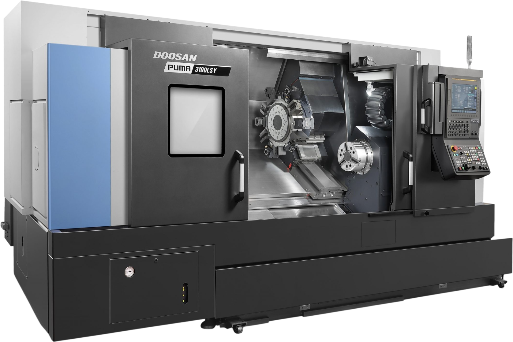 Puma 3100LSY Horizontal Single Turret Lathe - Mills CNC