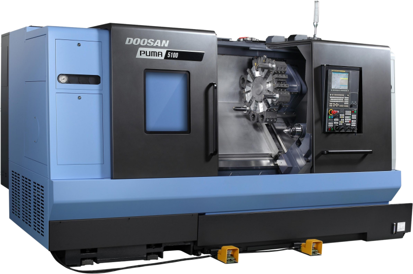 Puma 5100B Horizontal Single Turret Lathe - Mills CNC