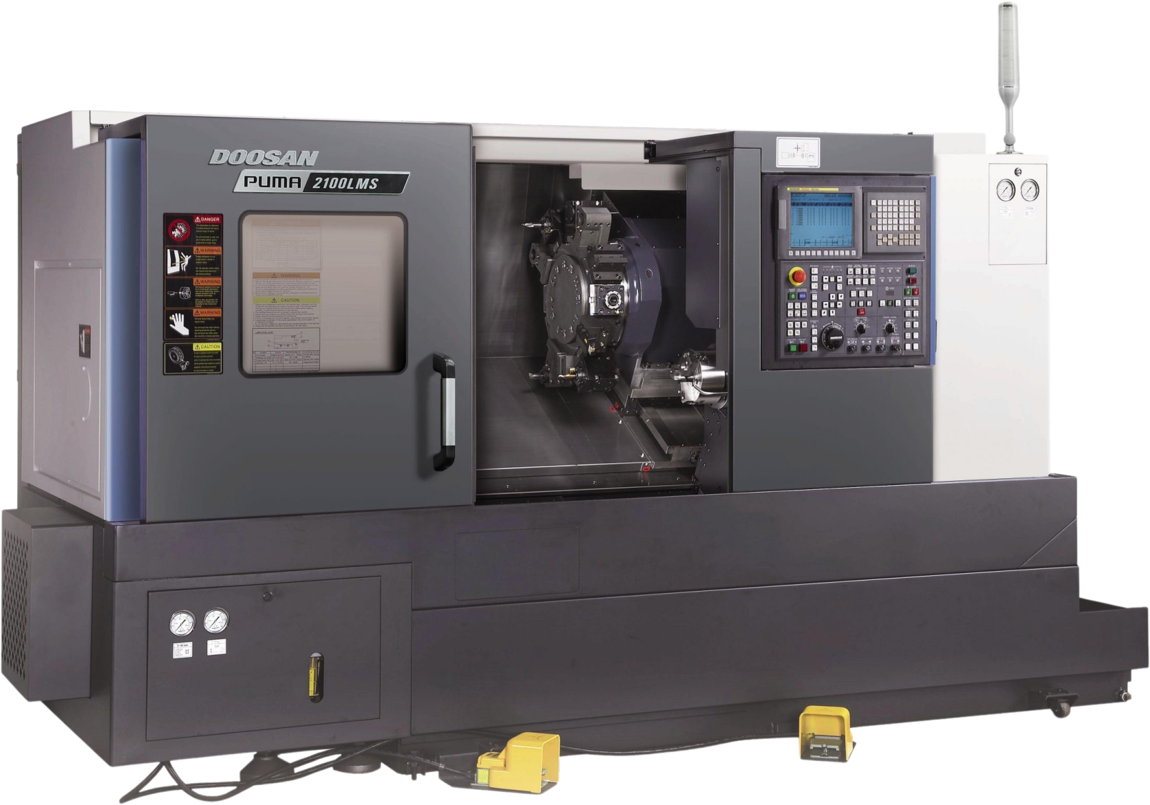 Puma 2100LMS Horizontal Single Turret Lathe - Mills CNC