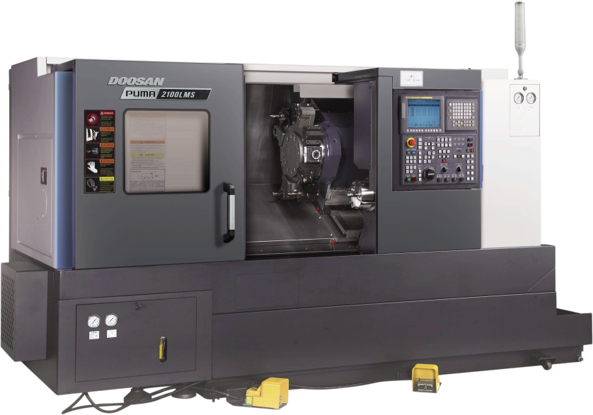 Puma 2100LMS Horizontal Single Turret Lathe - Mills CNC